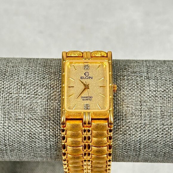 Elgin | Accessories | Vtg Elign Watch Mens 23mm Rectangle Tank Style ...